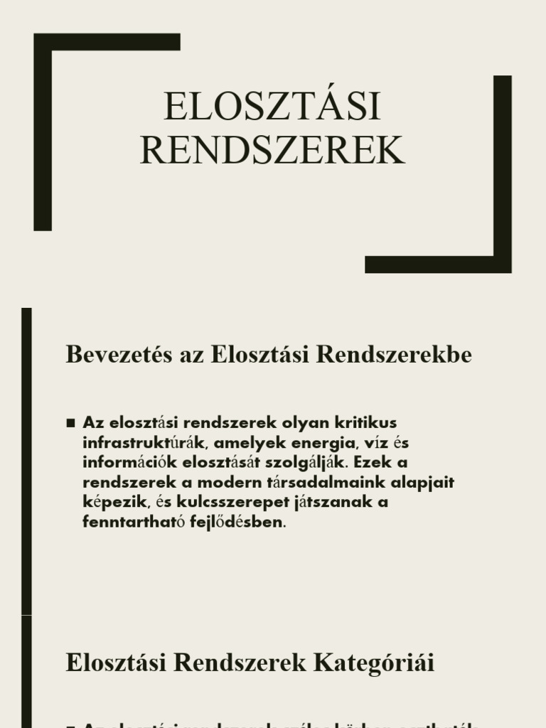 Elosztási Rendszerek | PDF