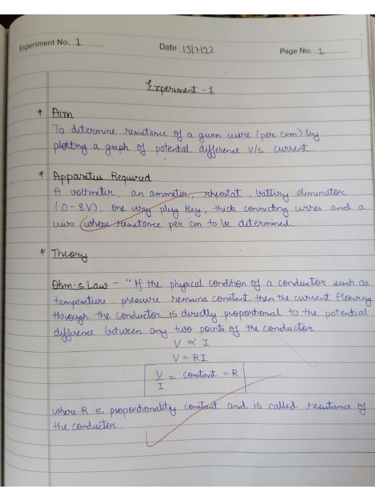 Experiment 1 Physics | PDF