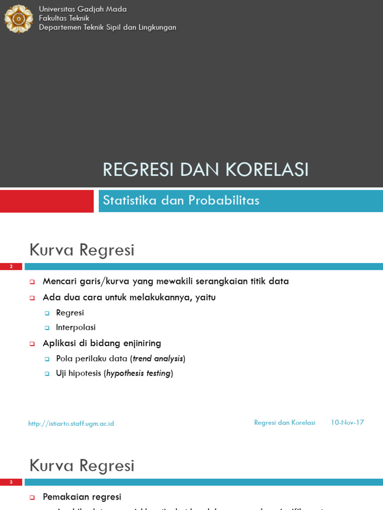 SDP09 Regresi Dan Korelasi | PDF | Metode & Bahan Ajar