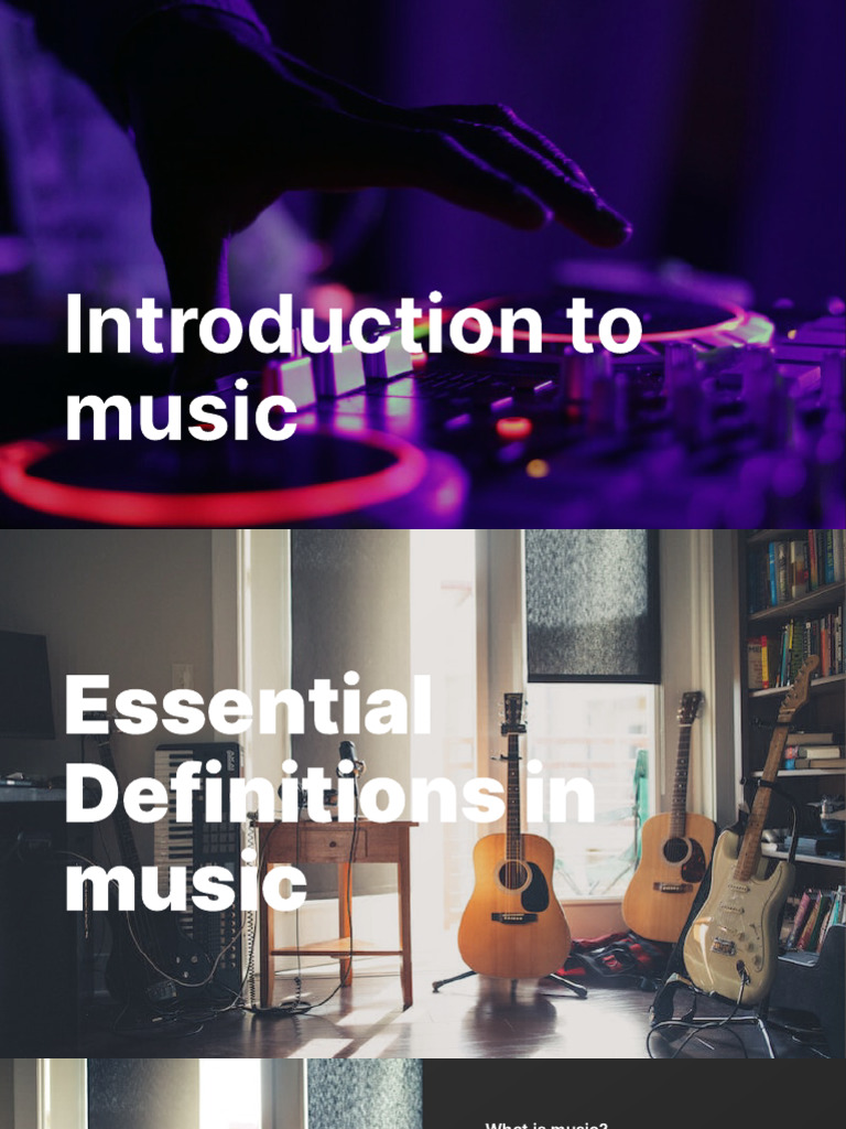 Introduction To Music | PDF | Scale (Music) | Pitch (Music)
