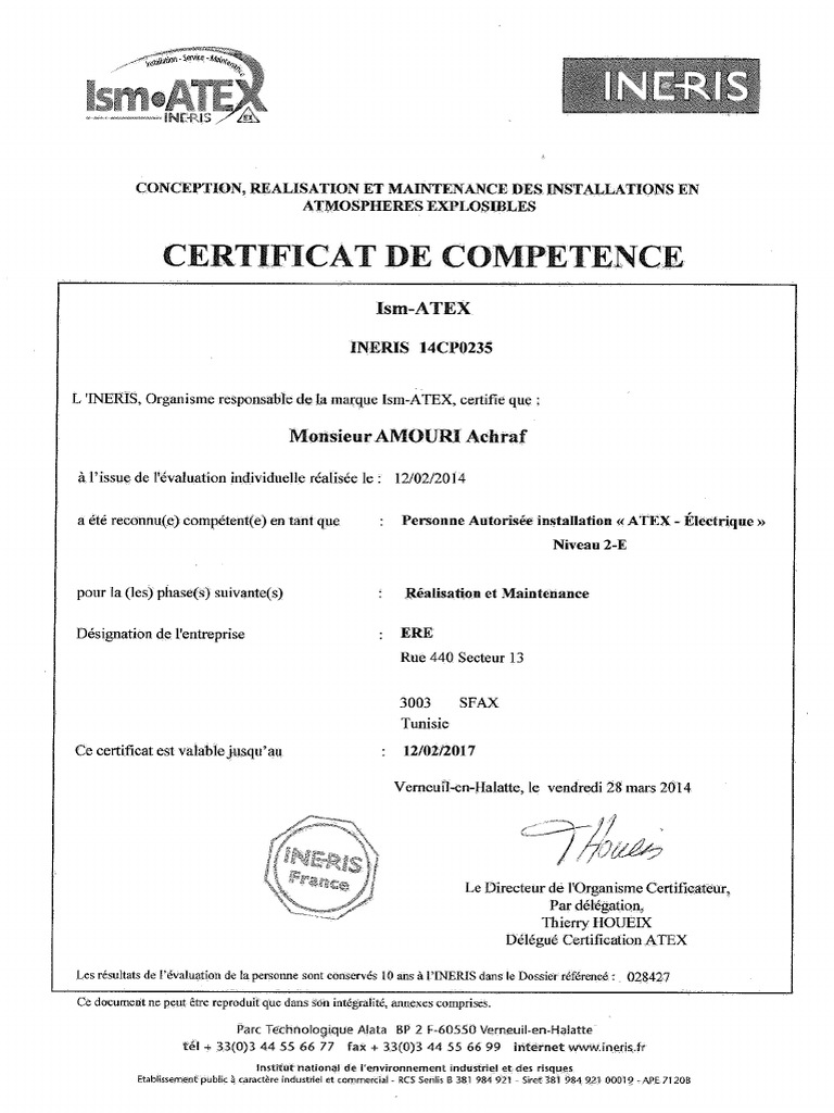 ATT-Ism - Atex N2E (Ineris) | PDF