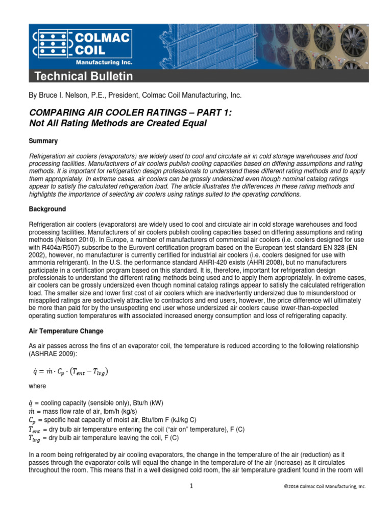 Air Cooler Rating Methods Explained | PDF