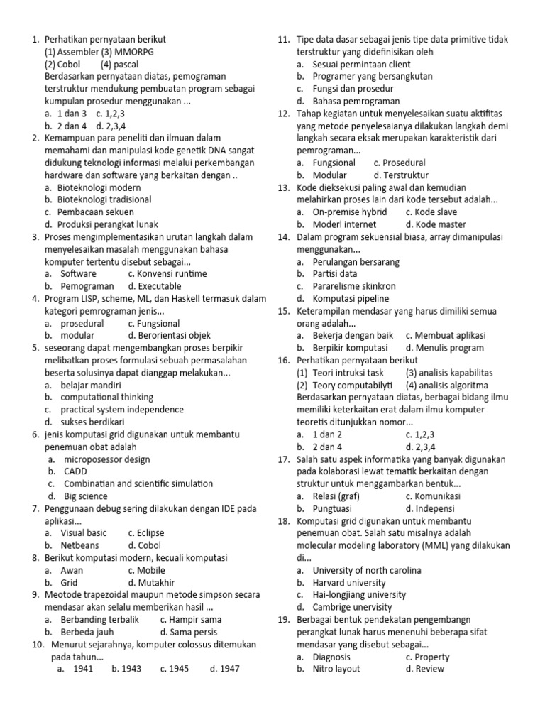 Soal Uas Tik 8 Genap 22-23 | PDF