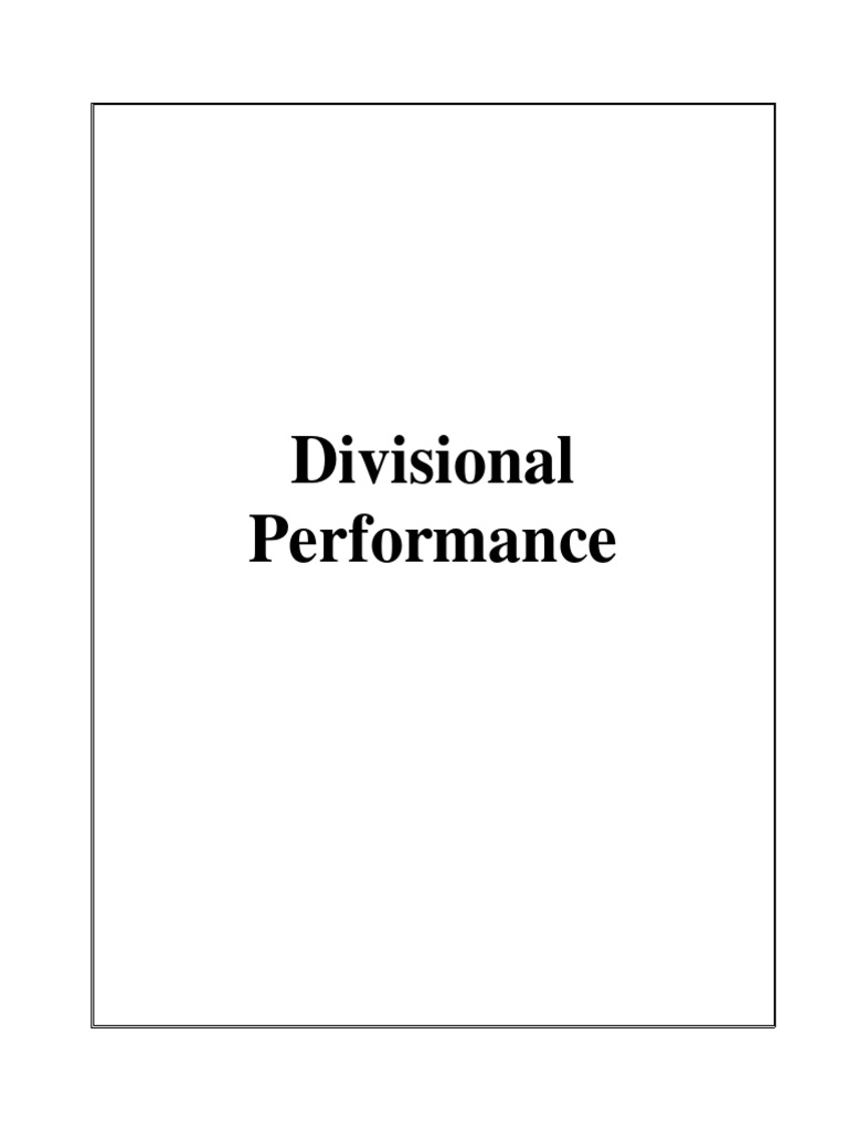 Divisional Performance | PDF | Balance Sheet | Return On Investment