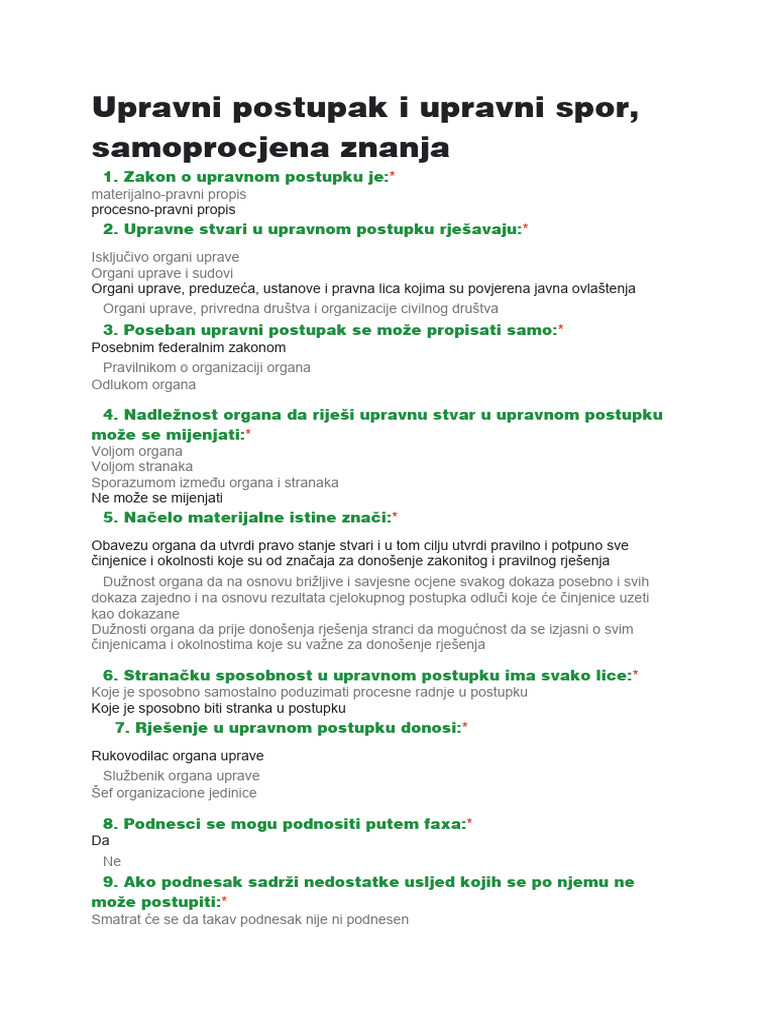Upravni Postupak I Upravni Spor | PDF