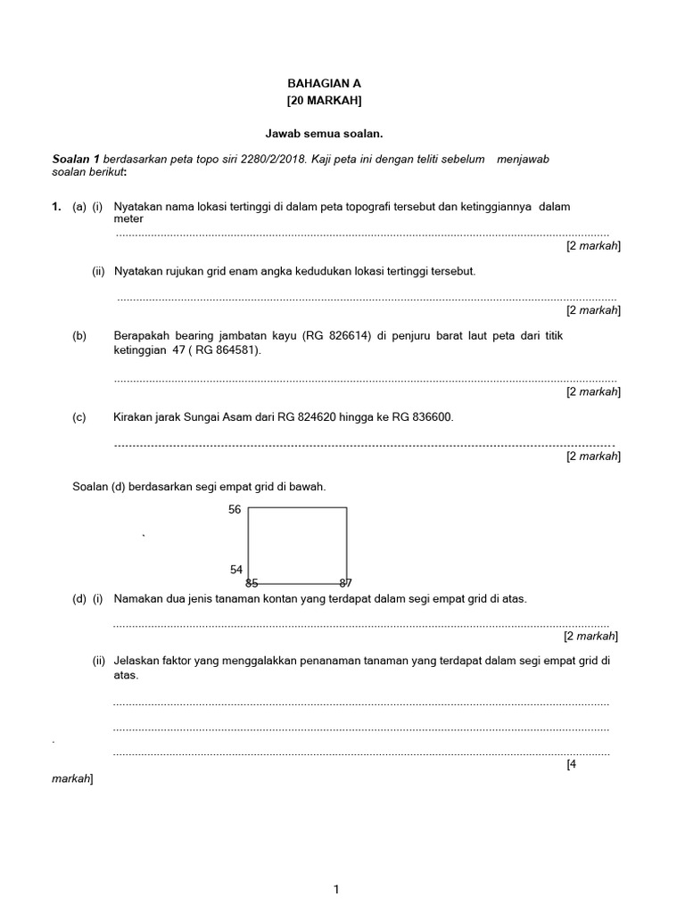 Pat Geo Form 4 Soalan Struktur | PDF