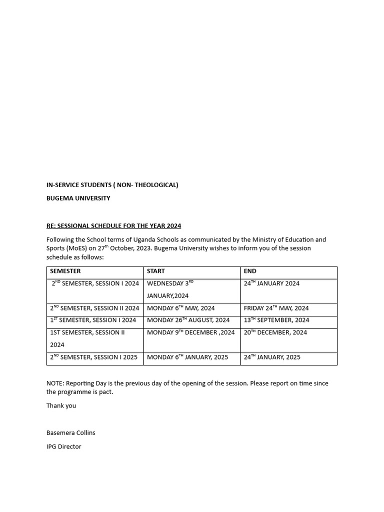 2024 Session Schedule Edited | PDF