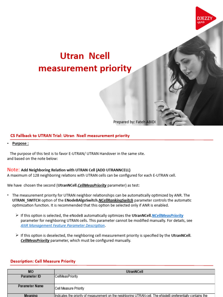 CS Fallback To UTRAN Ncell Measurement Priority - 15032020 | PDF