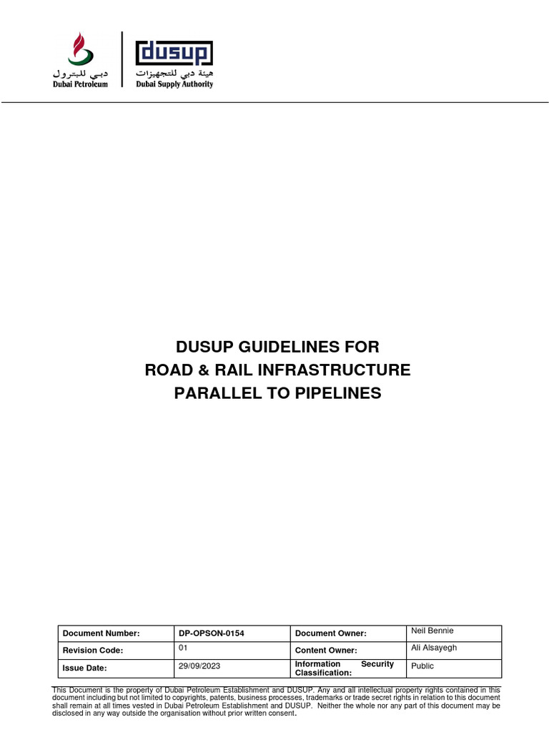 DP OPSON 0154 DUSUP Guidelines For Road - Rail Infrastructure Parallel ...