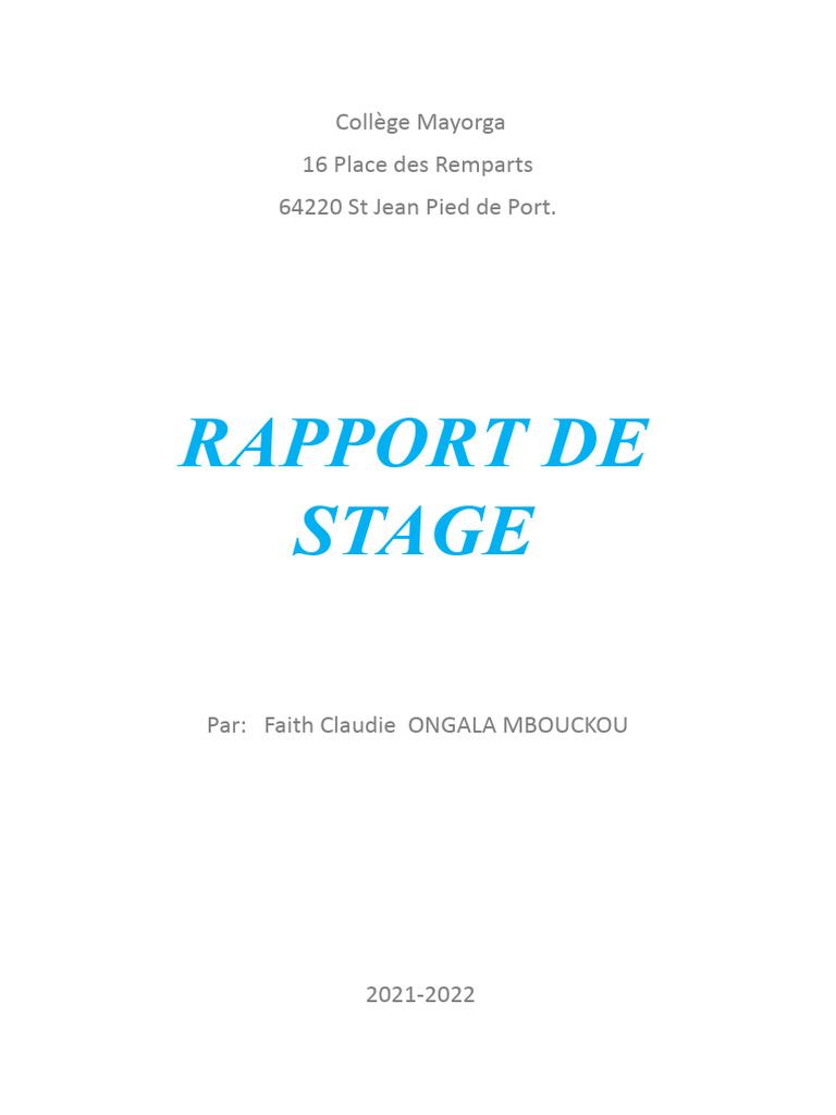 Rappot de Stage | PDF | Art