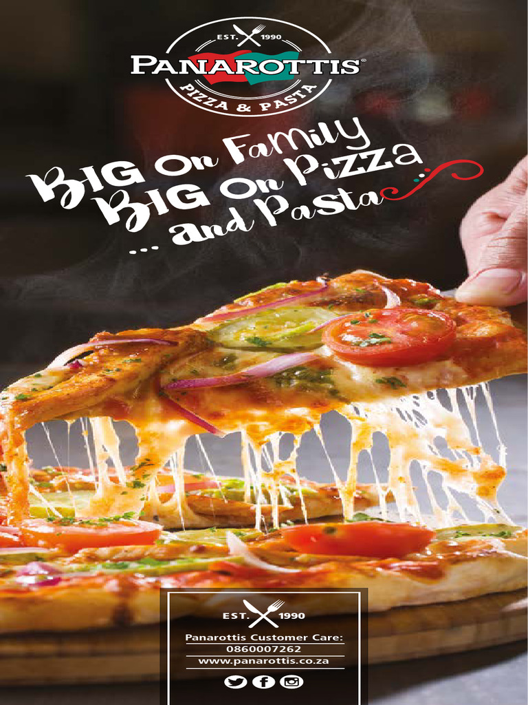 Panarottis Menu and Nutritional Info | PDF | Salad | Sausage