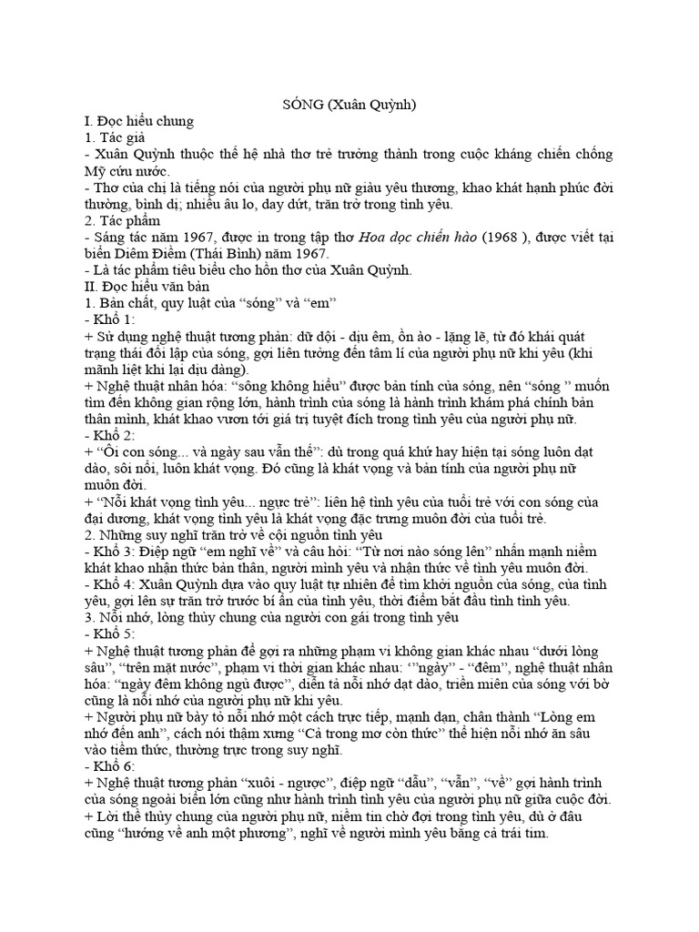 Song. Xuan Quynh | PDF