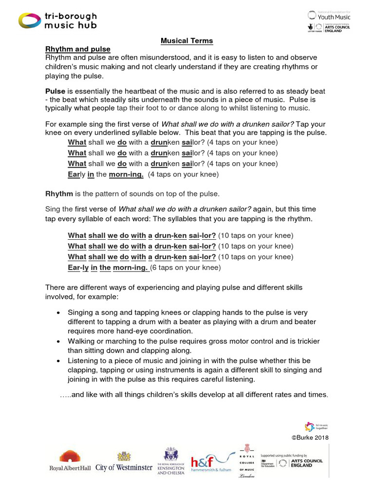 Musical Terms | PDF | Rhythm | Musical Instruments