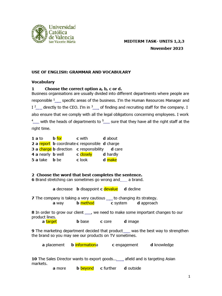 Midterm Task - Units 1,2,3-Be I | PDF | Retail | Grocery Store