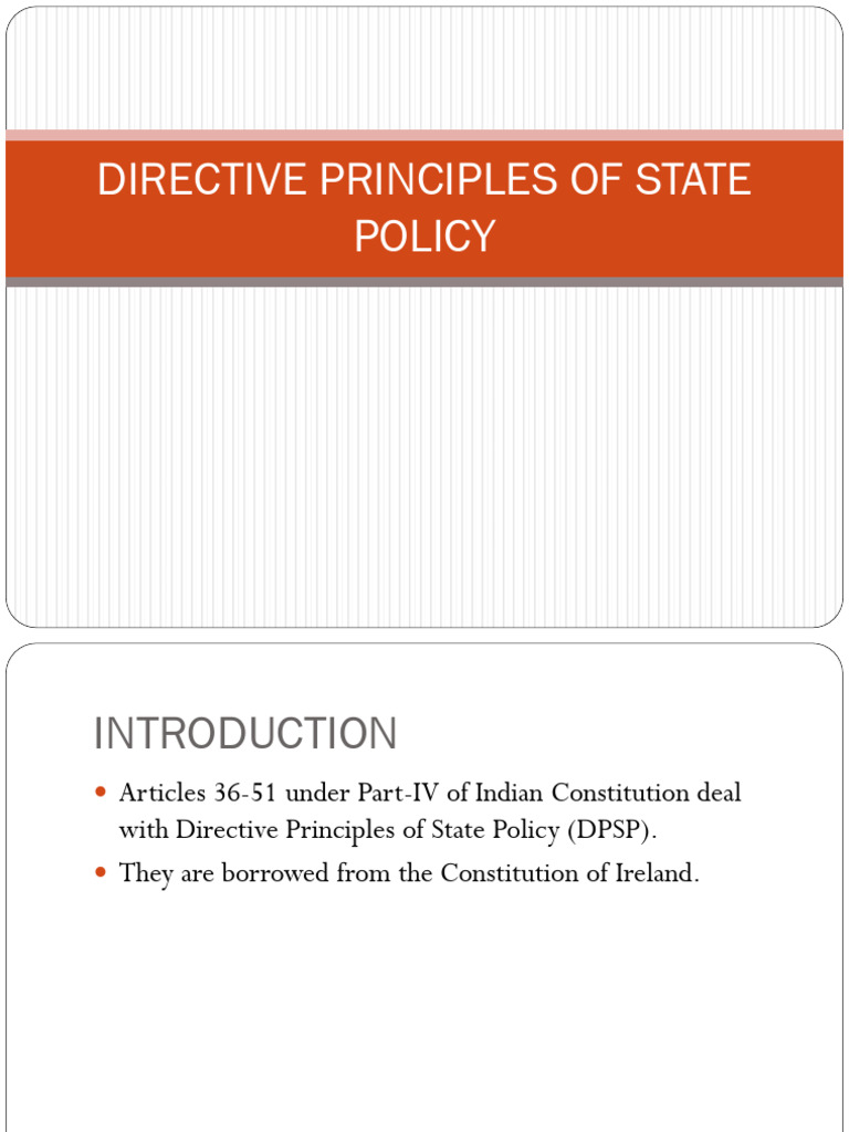Directive Principles of State Policy | PDF | Justice | Crime & Violence