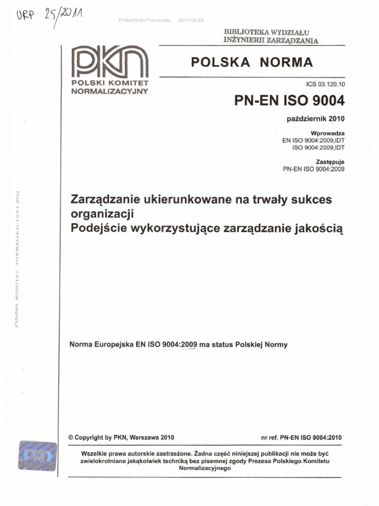 ISO 9004 2009 Pol | PDF