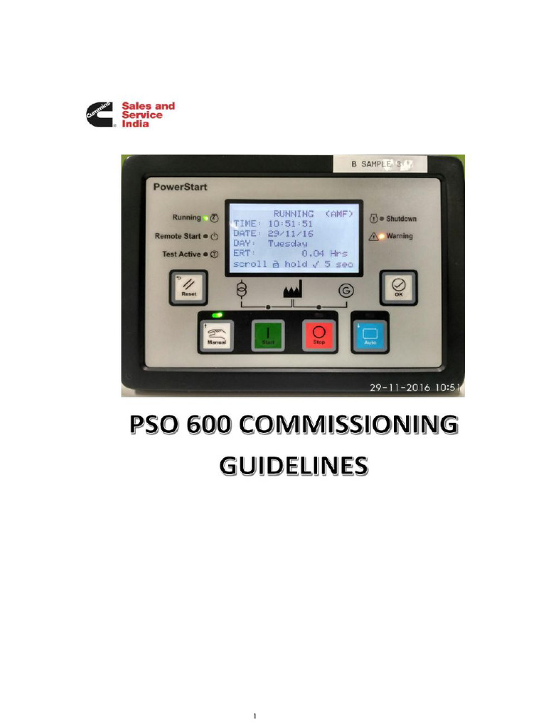 PSO 600 Commissioning Guidelines Ver 1 0_1 | PDF