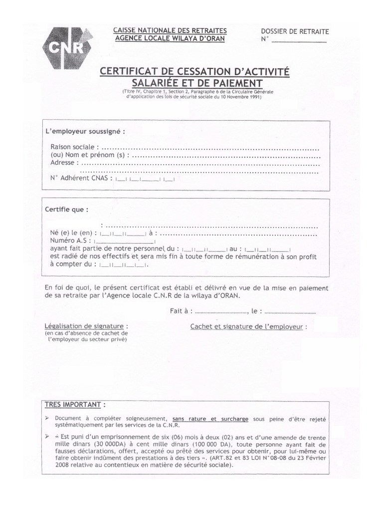 Cnr Cessation App | PDF