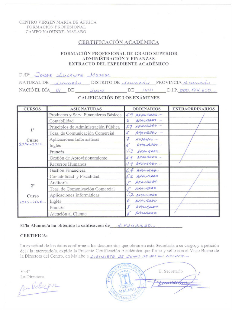 Certificacion Academica | PDF