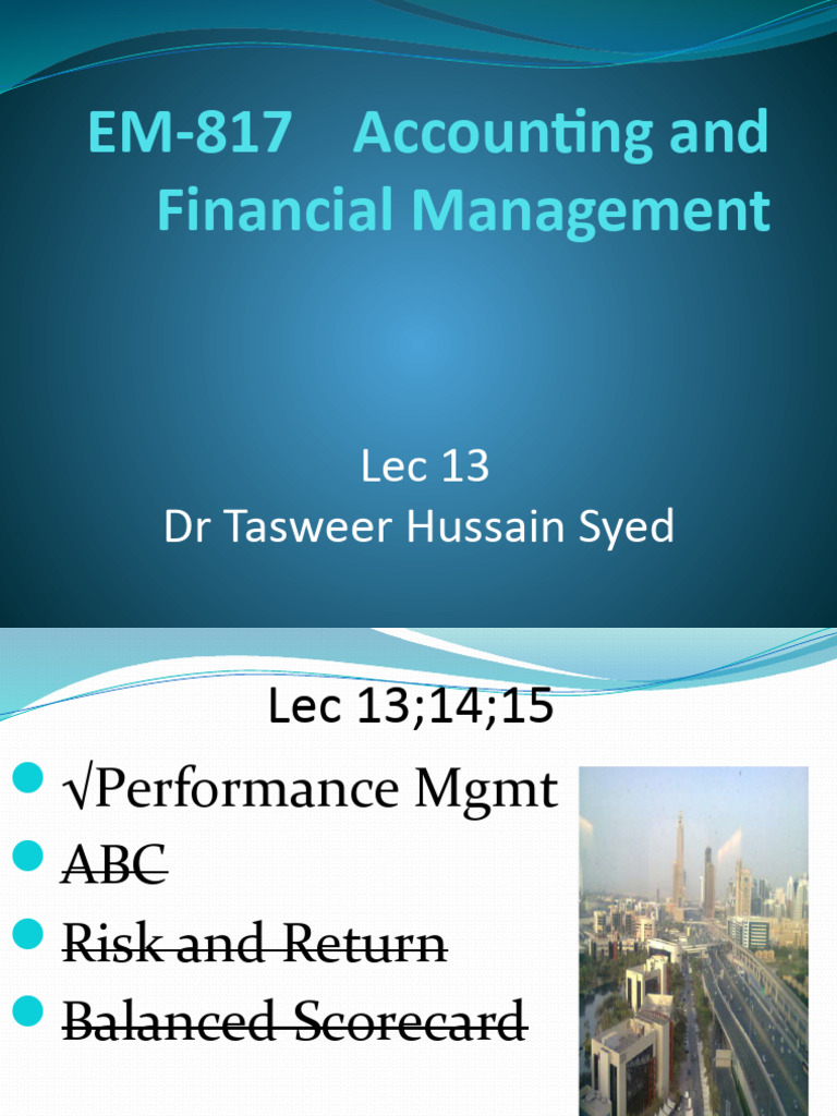 Financial Performance Levers | PDF | Finance & Money Management
