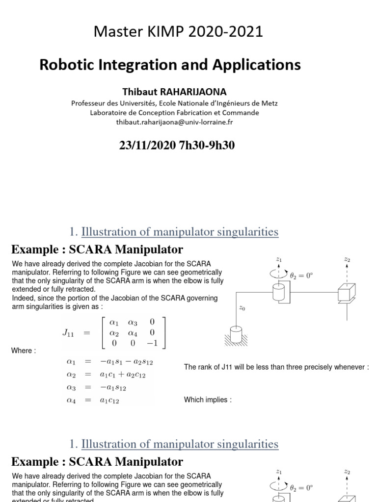 Integration Robotique Chap2 | PDF