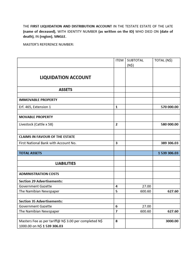 Example of Ld Account | PDF