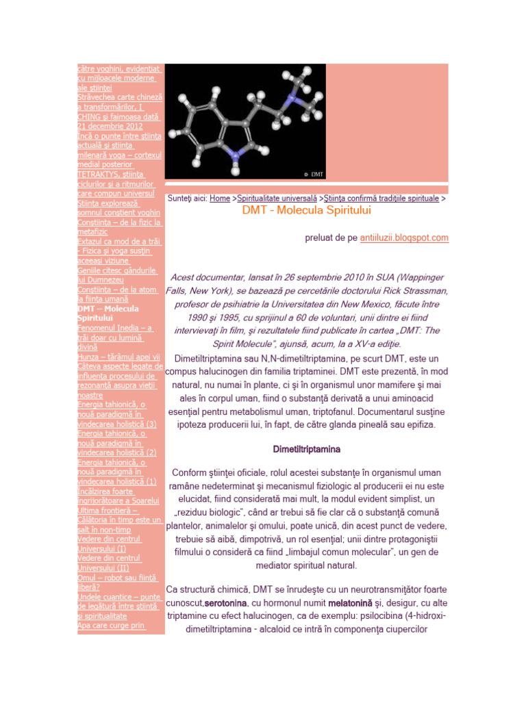DMT-molecula Spiritului | PDF