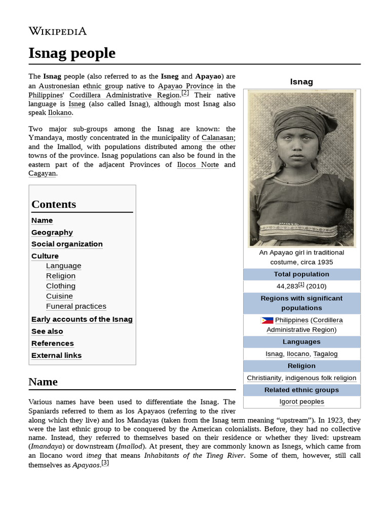 Isnag People | PDF