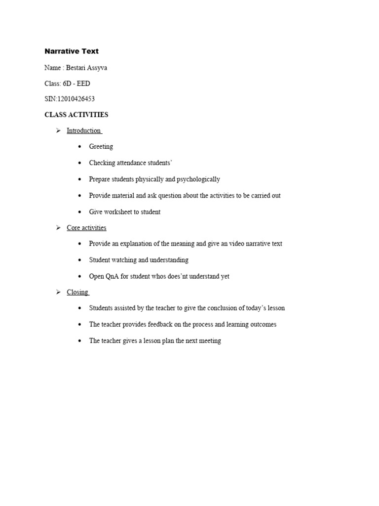 Narrative Text PDF