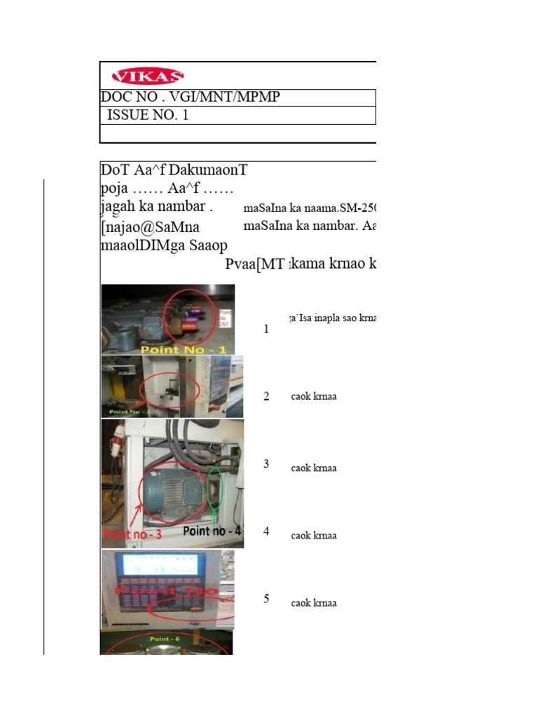 PM Checklist Omega-1150 | PDF