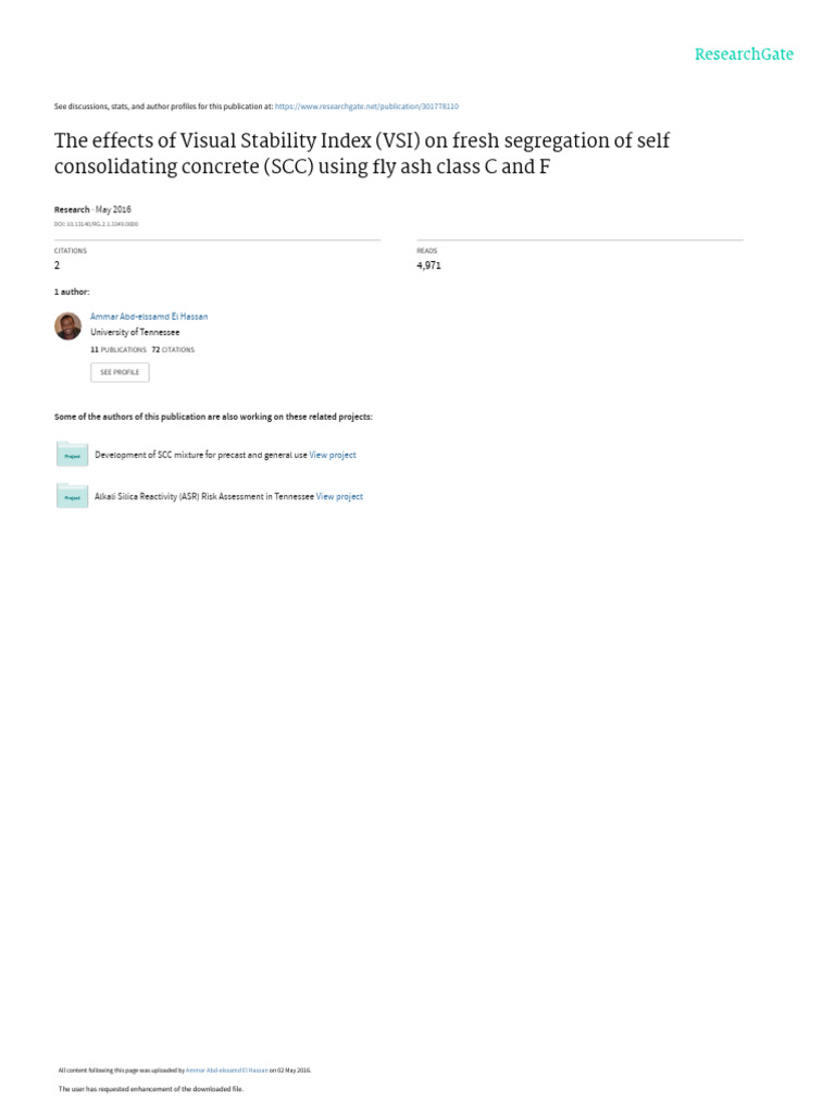 Theeffectsof Visual Stability Index VSIonfreshsegregation | PDF ...