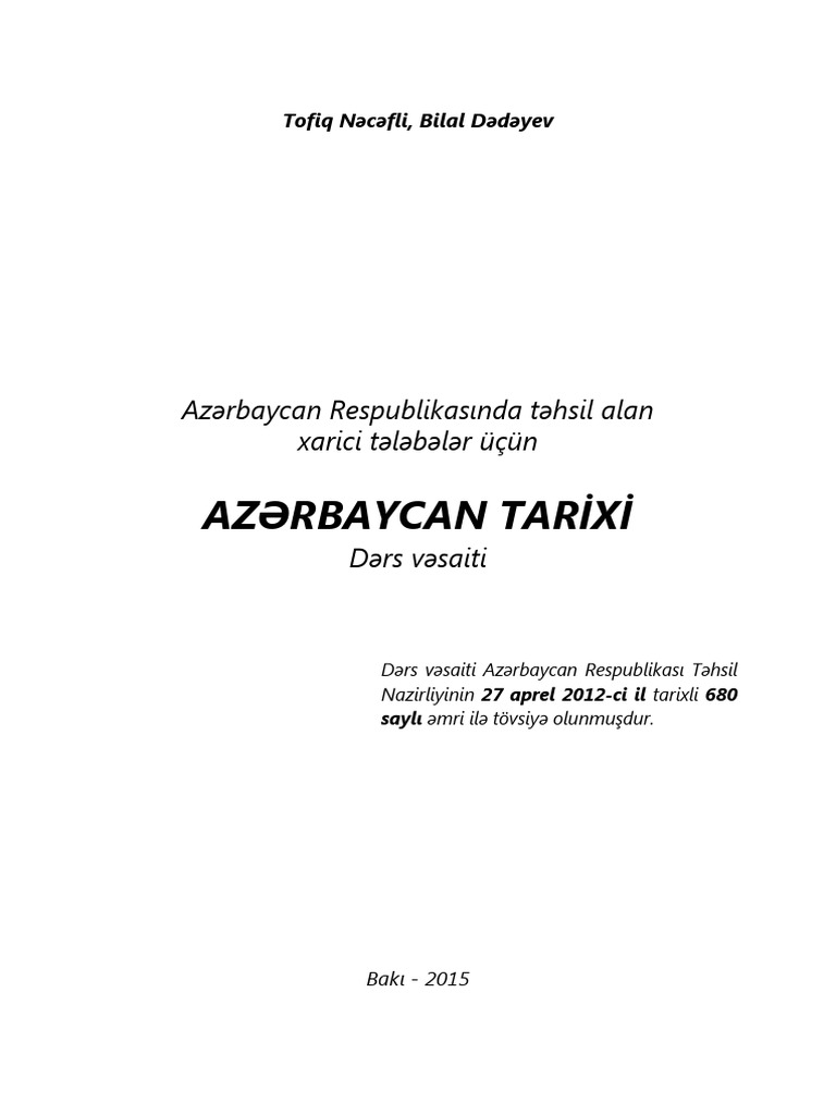 Azerbaycan Tarixi Marked | PDF