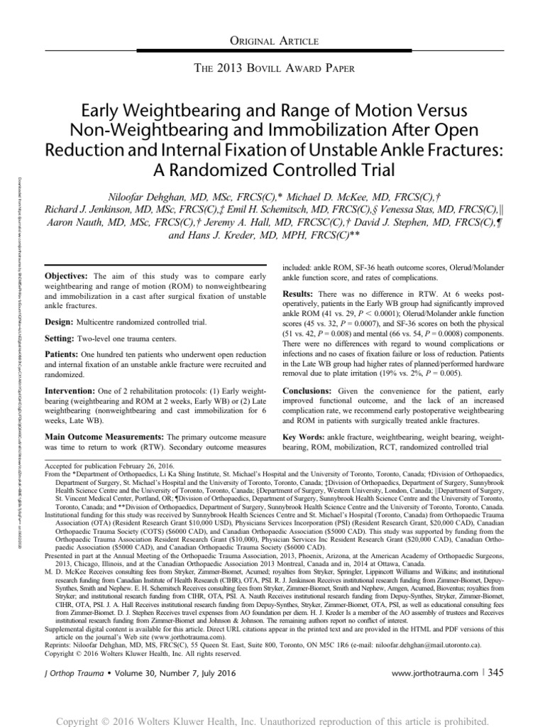 Orthopaedic Paper | PDF