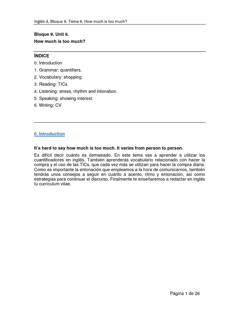 Acing 3 Bloque 09 Tema 6 Imprimible | PDF | Plural | Noun
