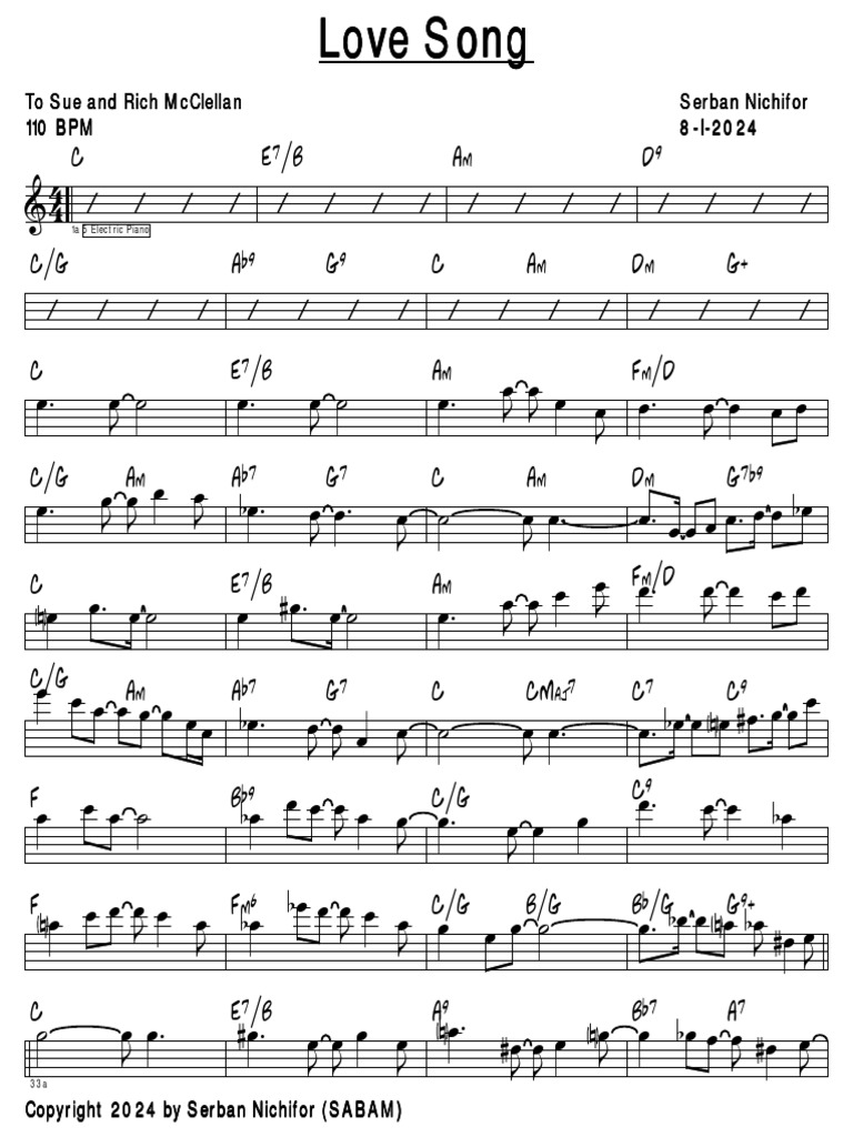 Serban Nichifor: Love Song | PDF