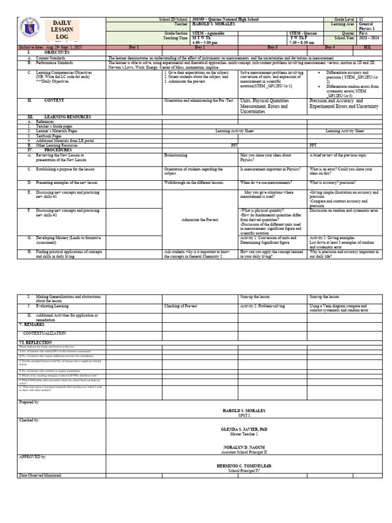 DLL W1 | PDF | Accuracy And Precision | Measurement