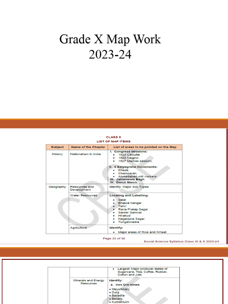 Map Work - All Chapters-Final 2023-24 | PDF