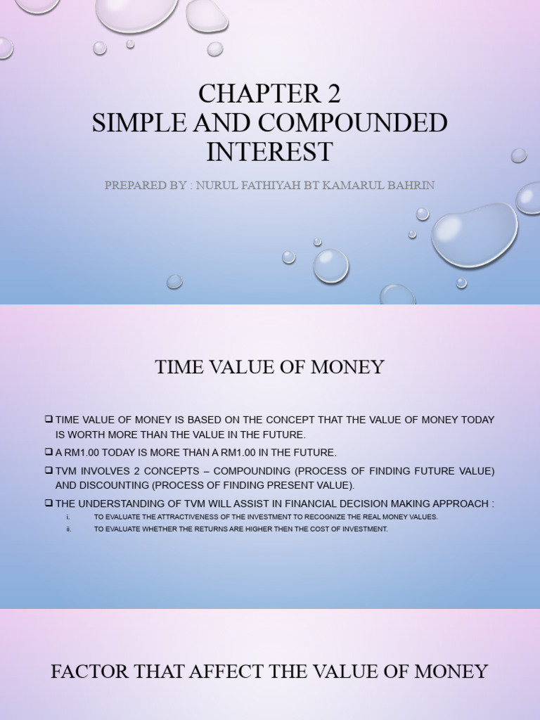 Chapter 2 - (Simple and Compound Interest) | PDF