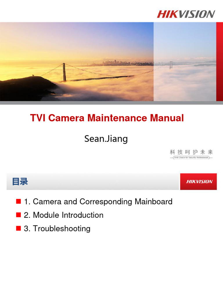 TVI Camera Maintenance Manual | PDF | Sensor | Power Supply