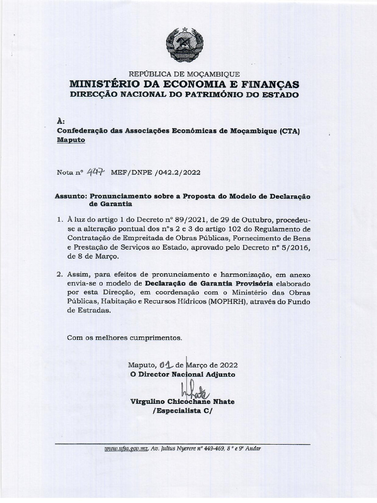 Modelo de Declaracao de Garantia | PDF