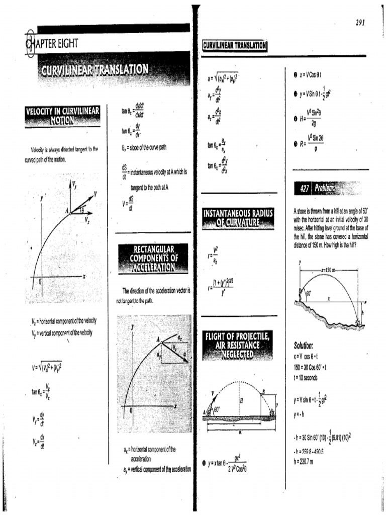 Curvilinear Translation | PDF