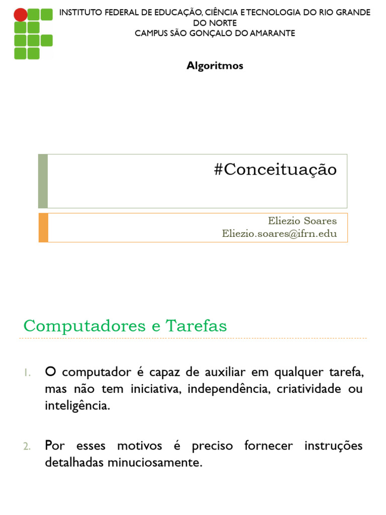 Aula 08 Introducao Algoritmos Pdf