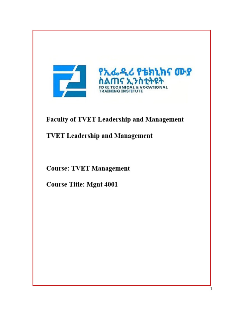 TVET Management Module - October, 2023 2 | PDF | Computers