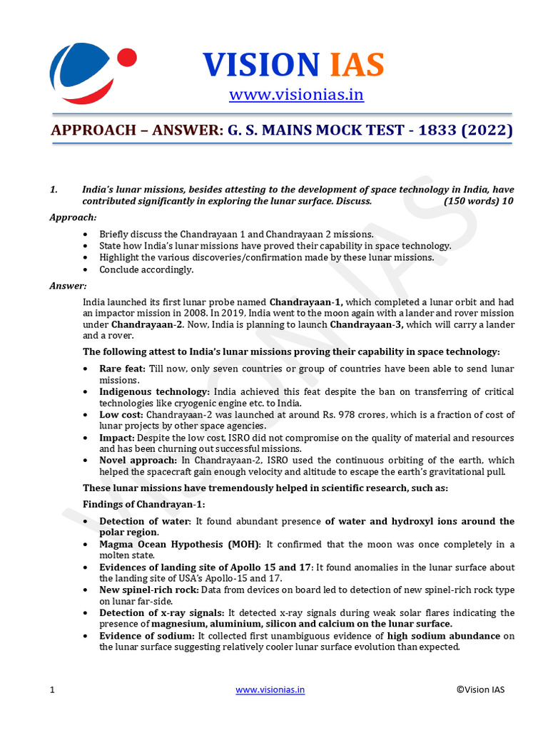 Vision CSM22 Test 22 | PDF