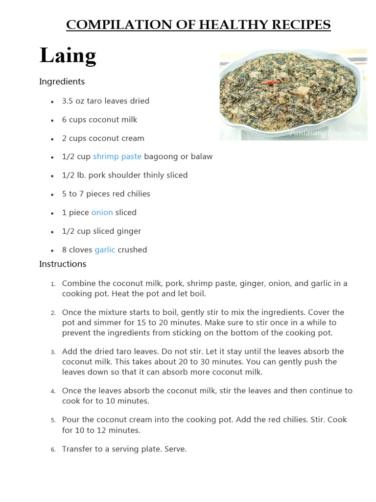 Compilation of Healthy Recipes | PDF | Sauce | Cooking