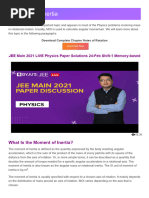 Moment of Inertia - Formulas, MOI of Objects (Solved Examples) | PDF ...