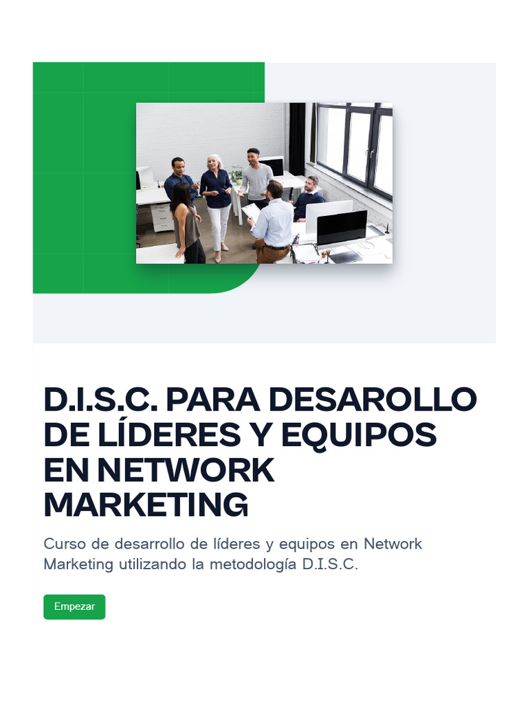 Disc para Desarollo de Lideres y Equipos en Network Marketing | PDF ...