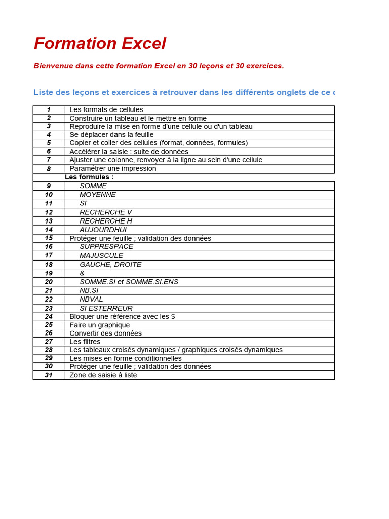 Exercices Excel Avec Corrige Formation V3 | PDF | Microsoft Excel | Imprimante (Informatique)