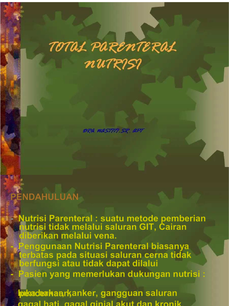 PDF Pencampuran Aseptik TPN - Compress | PDF