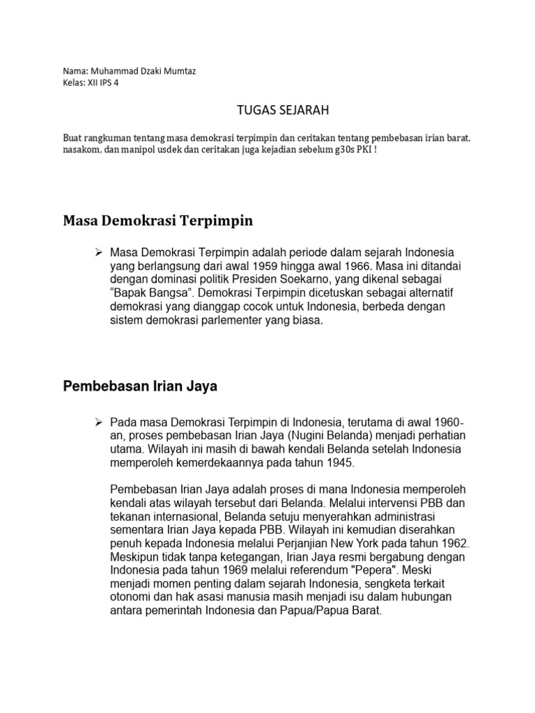 Tugas Sejarah Perbaikan Nilai | PDF